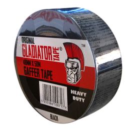 Gladiator Gaffer Tape 27 Mesh - Black (48mm x 50m) | Dortech Direct | K4008