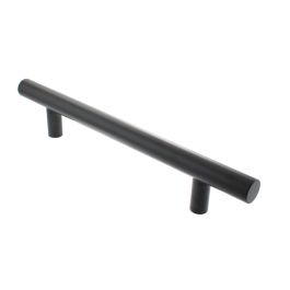 Atlantic T-Bar Bolt Fix Round Pull Handle - Matt Black (450mm x 32mm ...