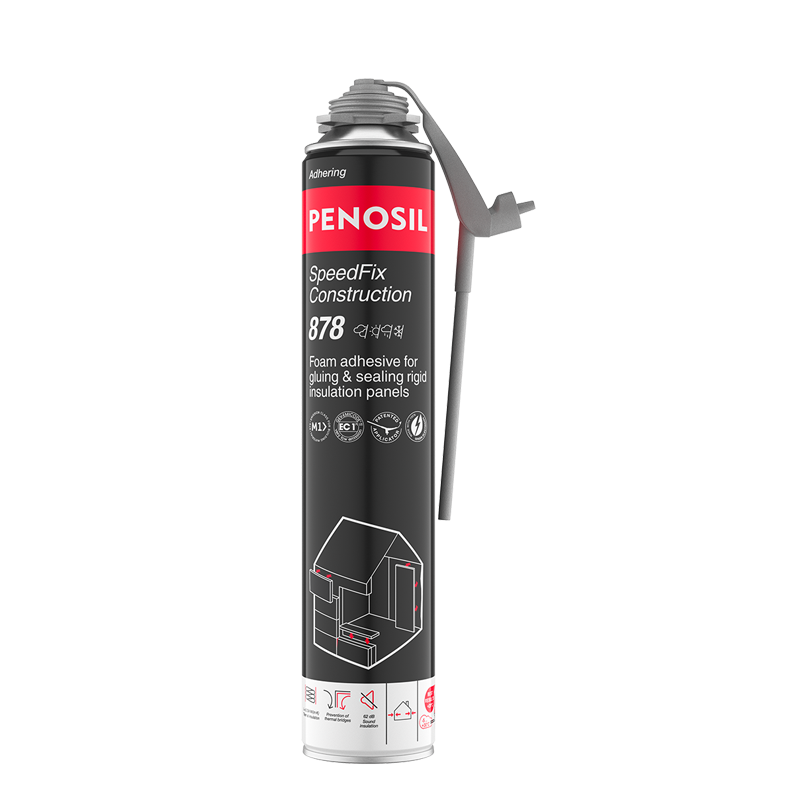 PENOSIL 878 SpeedFix Construction Foam Adhesive with Easy Gun Applicator - Grey (750ml ...