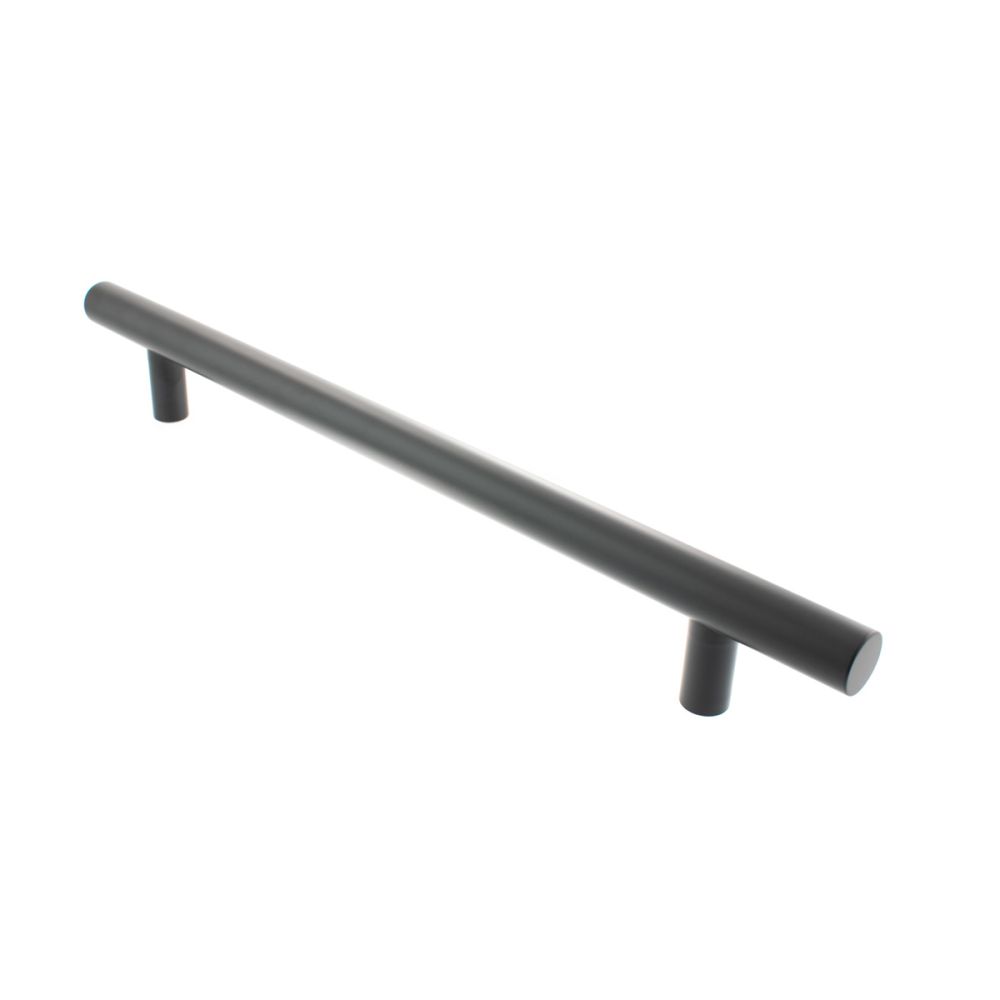 Atlantic T-Bar Bolt Fix Round Pull Handle - Matt Black (600mm x 32mm ...