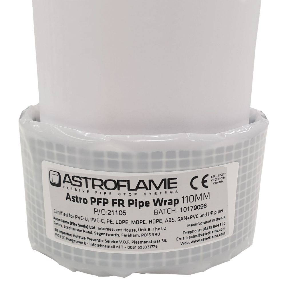 Astro PFP FR CE Intumescent Pipe Wrap - 110mm | Dortech Direct