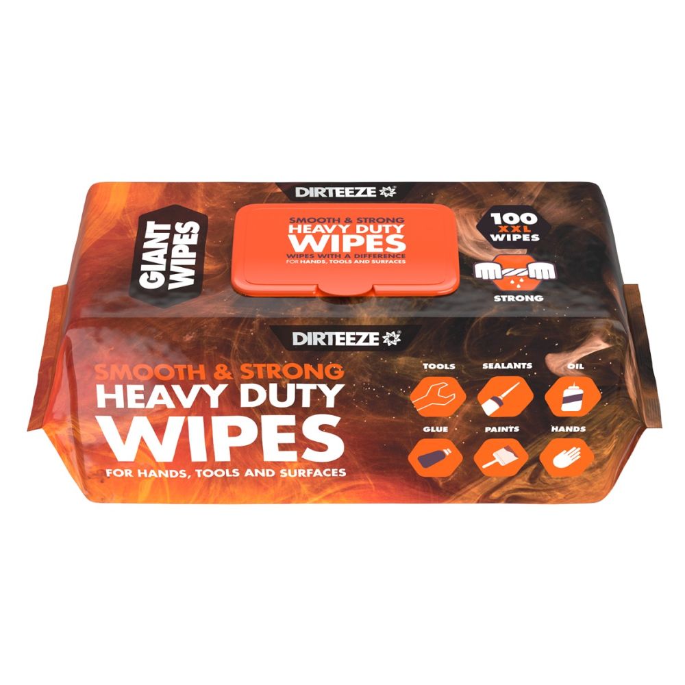 Dirteeze- Smooth & Strong Giant Wipes 38cm x 25cm pk of 100 |Dortech Direct