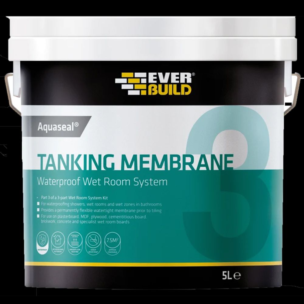 Everbuild Aquaseal Waterproof Tanking Membrane 5L Blue