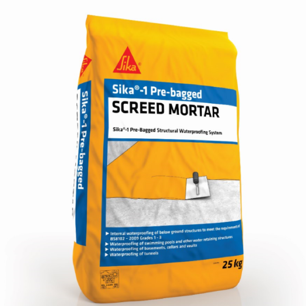 Sika-1 Pre-Bagged Screed Mortar (25kg) | D9381