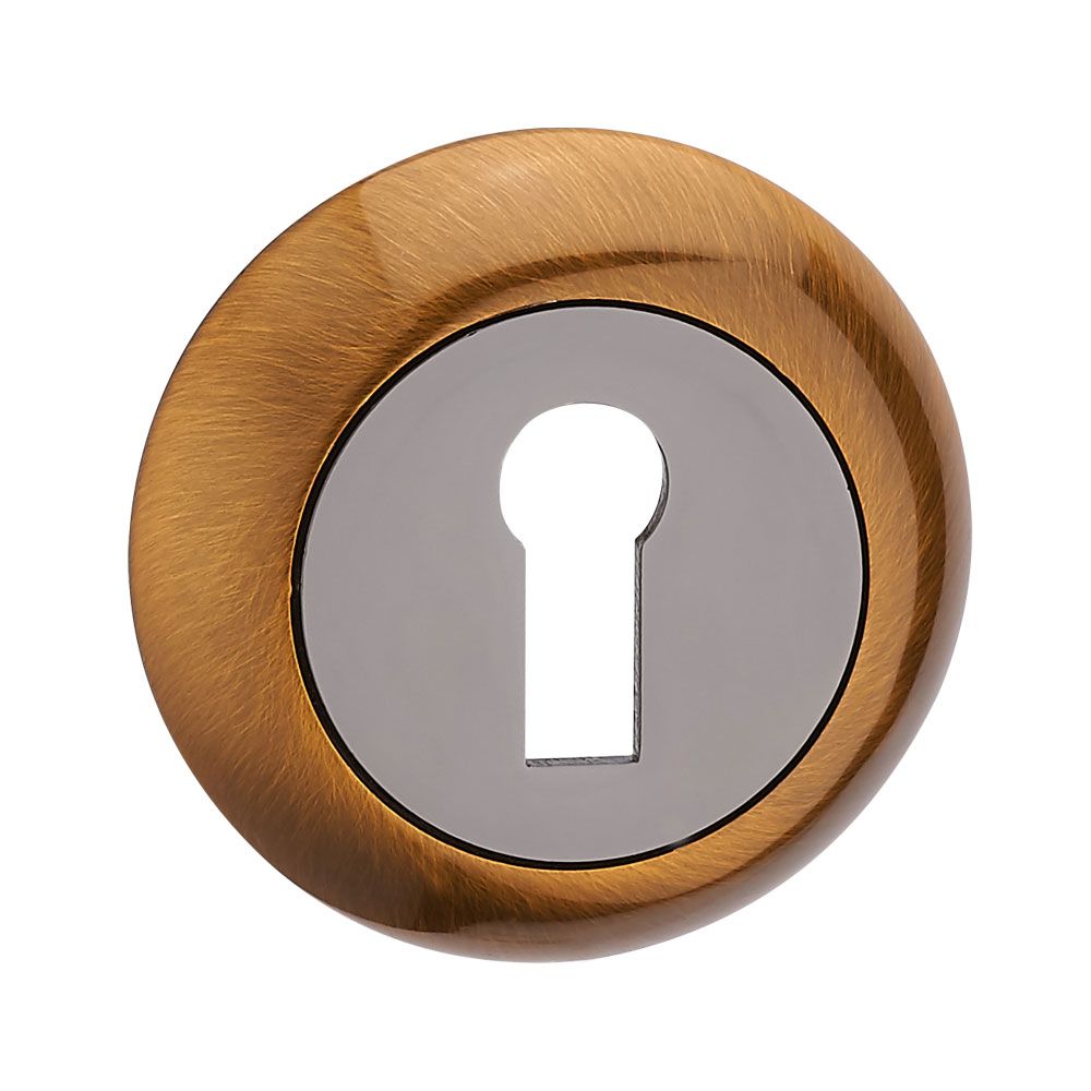 Raised Key Hole Escutcheon - Black Nickel/Coffee