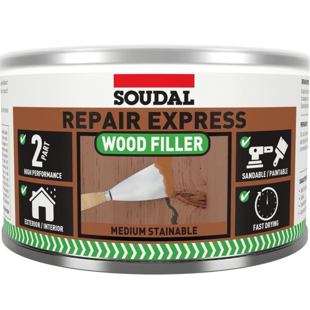 Soudal Repair Express Wood 2 Part HP Filler (500g) | Dortech Direct ...