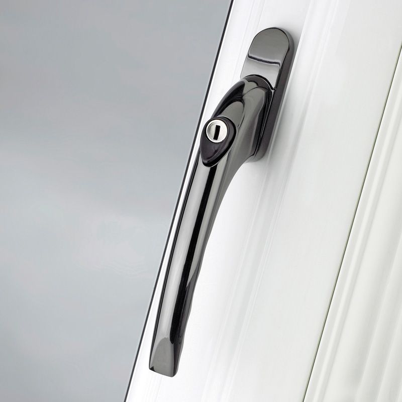 Mila ProLinea Locking Espag Inline Window Handle - Smokey Chrome | Dortech Direct | B6038