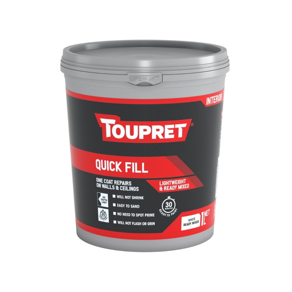 Toupret Quick Fill - Lightweight & Ready Mixed (1L) | Dortech Direct ...