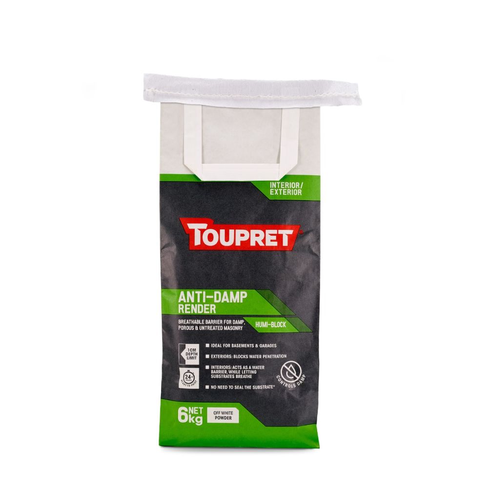 Toupret Anti Damp Render - Humi Block (6kg) | Dortech Direct | T9051