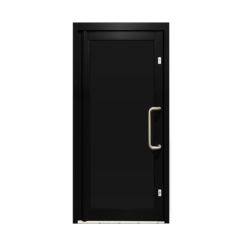 Aluminium Single Door Full Panel - Black RAL 9005 | Dortech Direct | DD0051