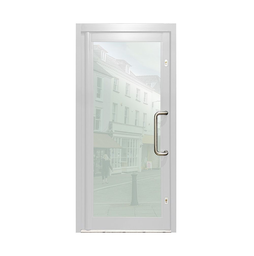 Single door with glass store