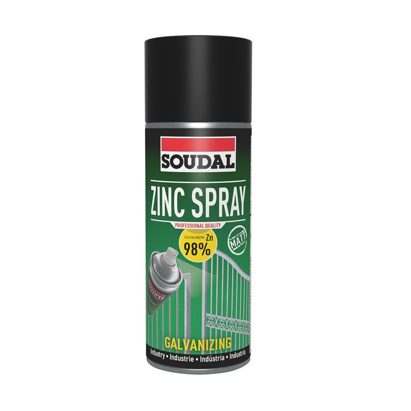 Soudal Zinc Spray (400ml) | Dortech Direct | D1196