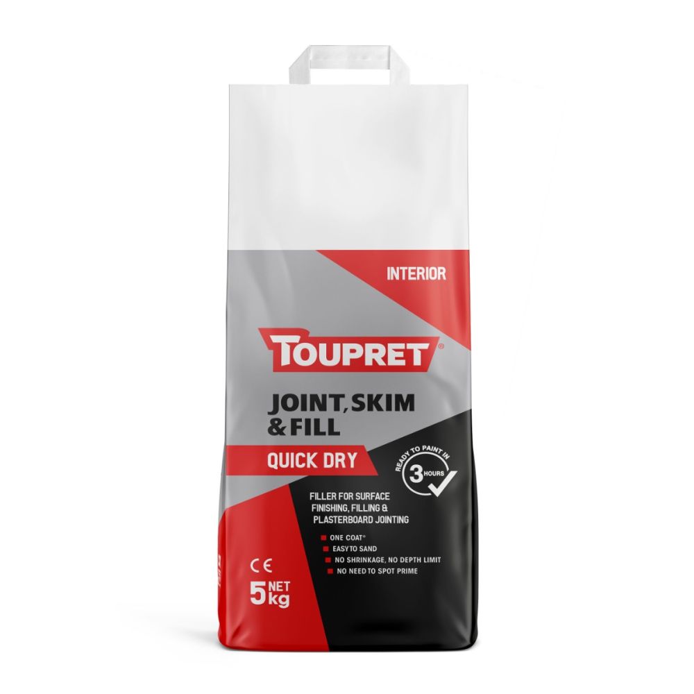 Toupret Joint, Skim & Fill - Quick Dry (5kg) | Dortech Direct | T9032