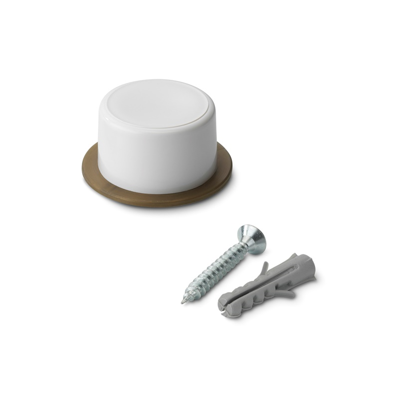 Door Stop with PVC Shock Absorber & Screws | Dortech Direct