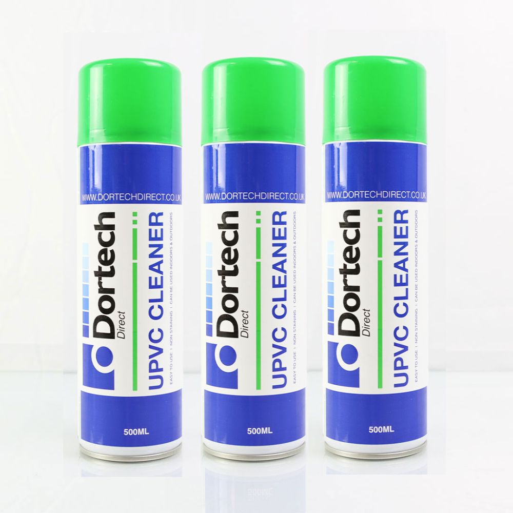 Pack of 3 Dortech Direct UPVC Cleaner Sprays (500ml) | Dortech Direct