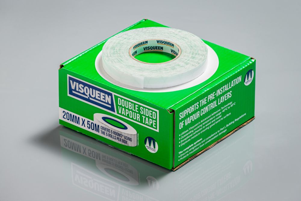 Visqueen Double Sided Vapour Control Tape (20mm x 50m) | Dortech Direct | E2562 | RS077234