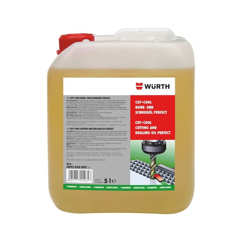 Wurth Cut & Cool Perfect Drilling Cutting Oil (5L) | Dortech Direct | W1149