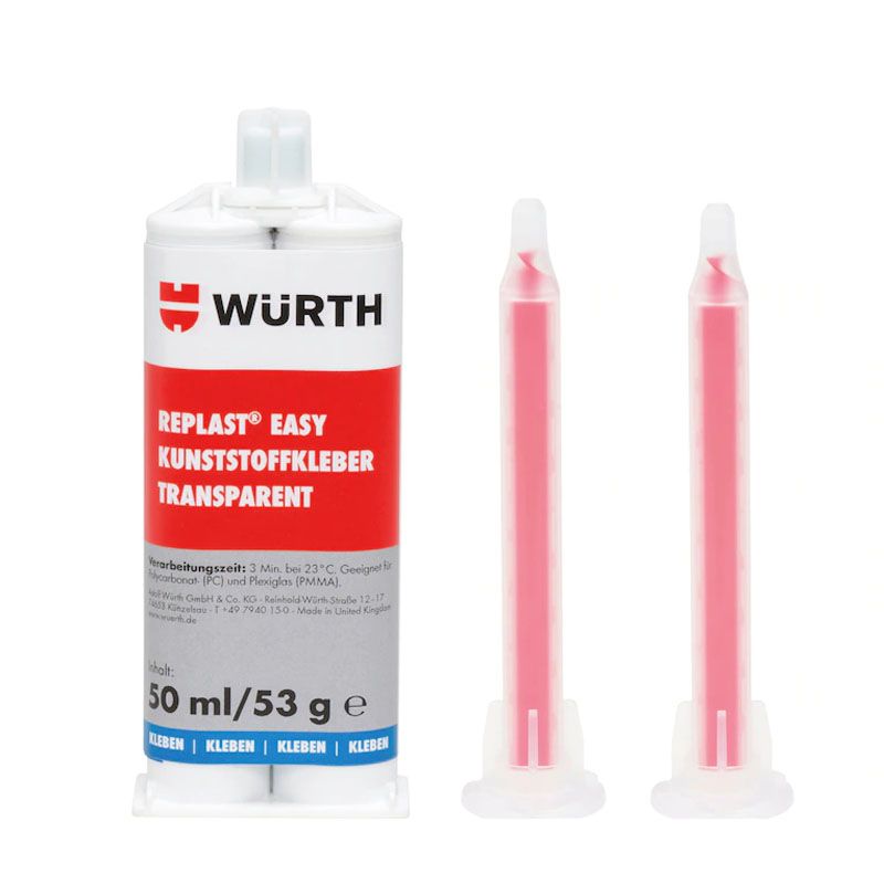 Wurth Replast Easy Transparent Plastic Adhesive (50ml) | Dortech Direct ...